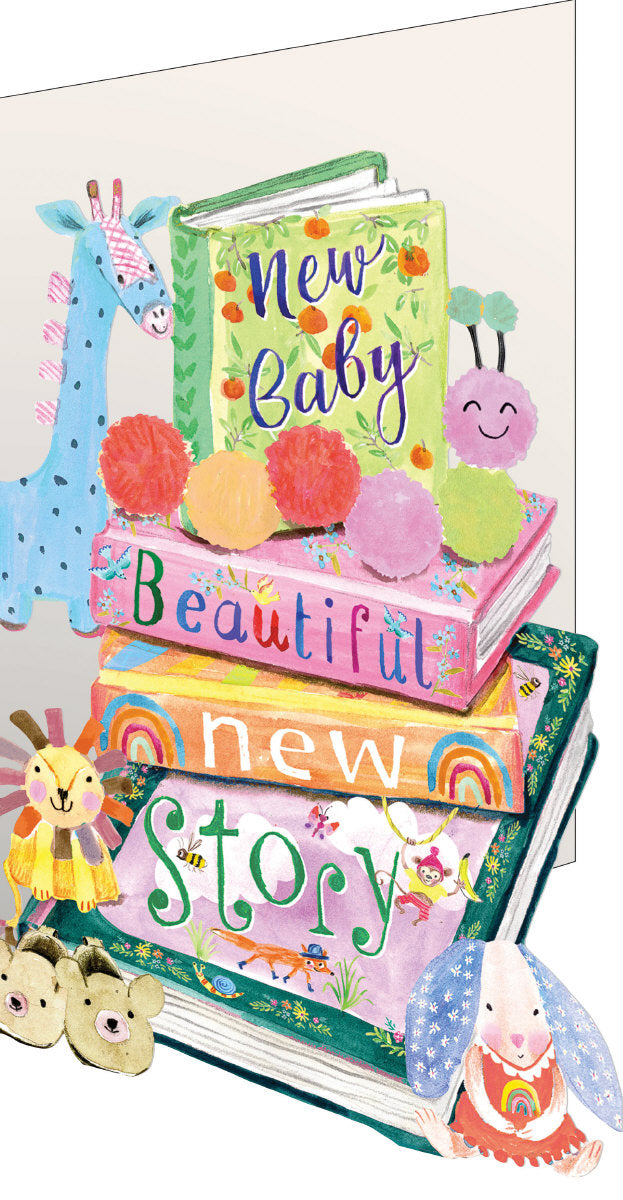 Roger la Borde Bookstack Lasercut Card