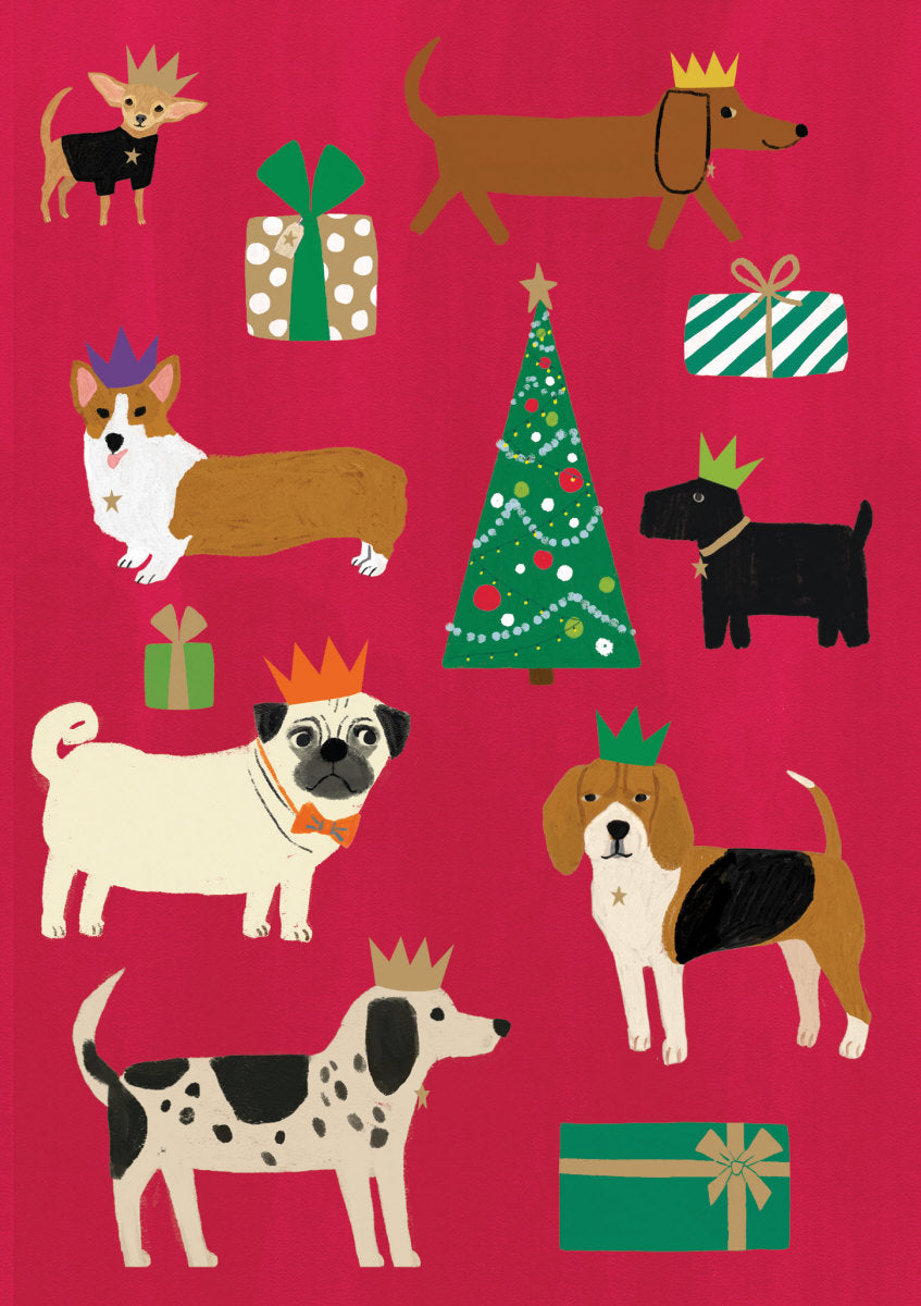Roger la Borde Chouchou Chien Standard Card Christmas